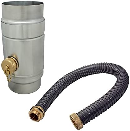 Regensammler Titanzink für Regentonne Fallrohr inkl. Fassanschluss ...