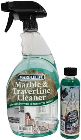 Amazon.com: Marblelife Marble & Travertine Cleaner Kit, Ready-to-Use 32 ...