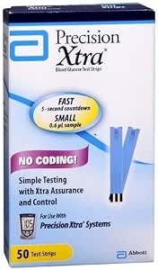 Amazon.com: Precision Xtra Blood Glucose Test Strips 50 EA - Buy Packs ...