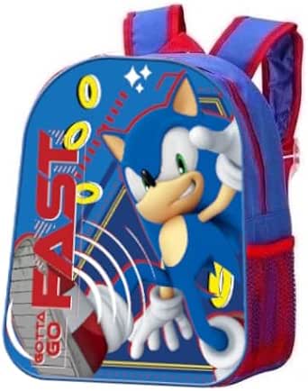 TDL Sonic Backpack Character Rucksack Kids School Bag Sonic The ...
