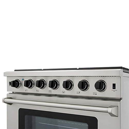 THOR Kitchen Freestanding Professional 36-inch Gas Range in Stainless ...