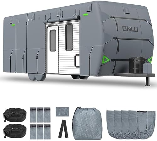 Amazon.com: 7 Layers top RV Travel Trailer Cover Rip-Stop Waterproof ...