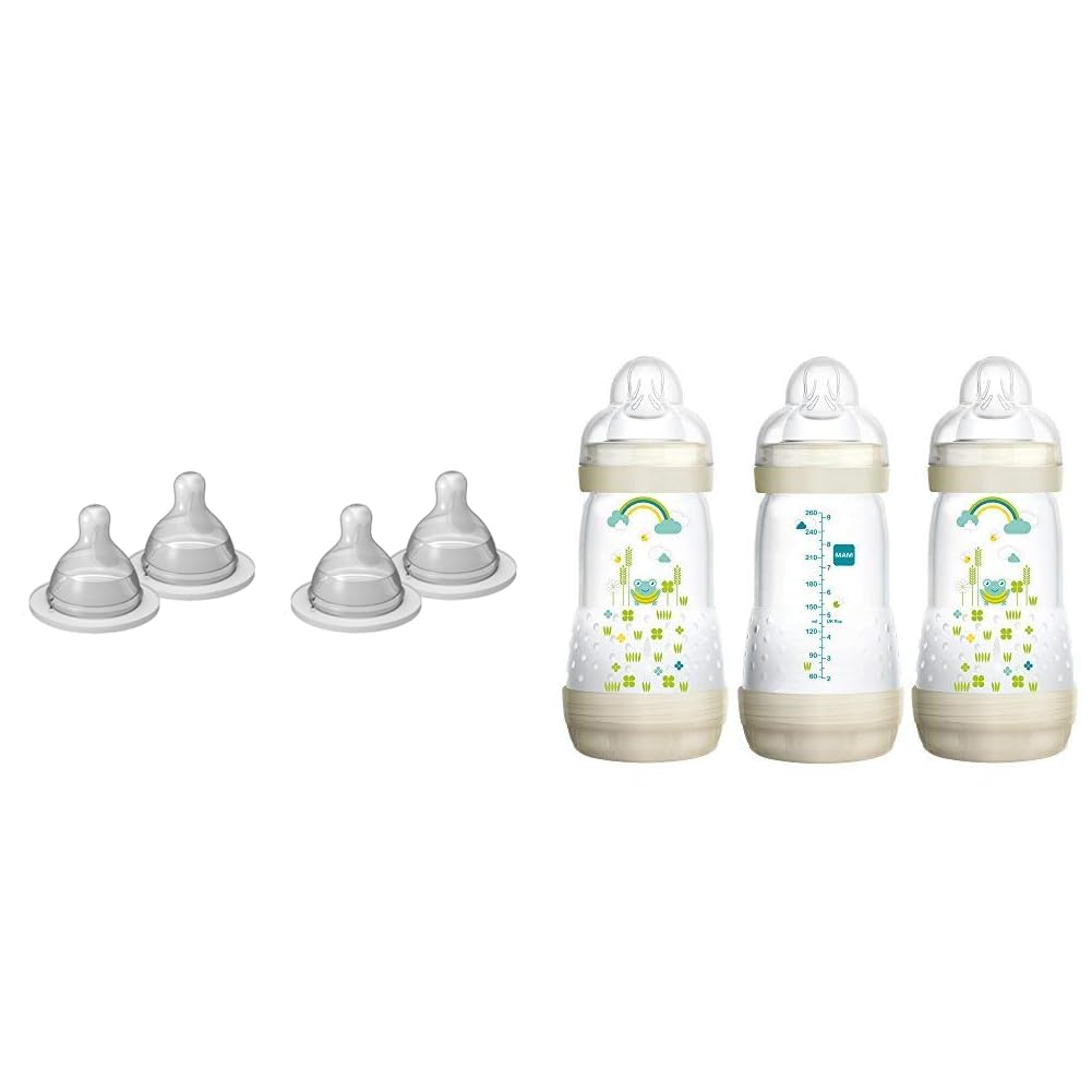 Amazon.com : MAM Bottle Nipples Extra Slow Flow Nipple Size 0, for ...