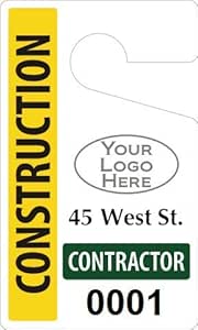 Amazon.com : Plastic ToughTags for Contractor Parking Permits, Heavy ...