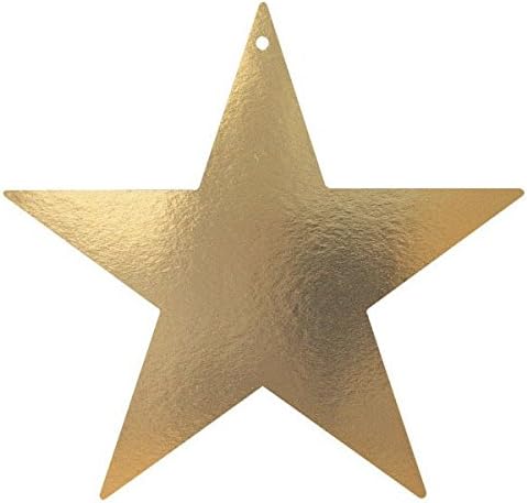 Amazon.com: Gold Star Cutouts | 12"| Party Decor : Everything Else
