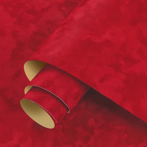 Amazon.com: ReWallpaper Red Velvet Wallpaper Peel and Stick Textured ...