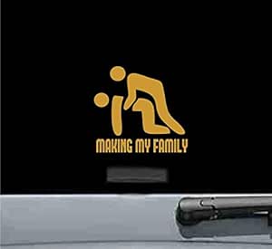 Amazon.com: JS Artworks Making My Family Vinyl Decal Sticker (Gold ...