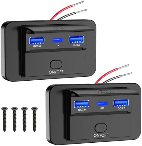 Linkstyle RV USB Outlet, Dual QC3.0 USB A Port & PD3.0 USB C Port Fast ...