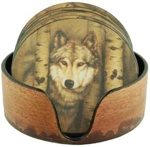Amazon.com | Wolf Coaster Set: Coaster Home Furnishings: Coasters