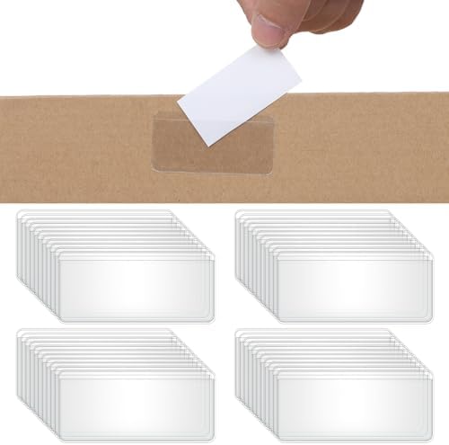 Amazon.com : 80 Pcs Label Holders PVC Self Adhesive Label Holders 2 x 1 ...