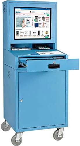 Amazon.com: Global Industrial Mobile Security LCD Computer Cabinet ...