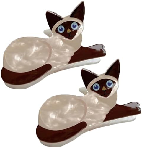 Amazon.com: Cartoon Cats Hair Claw Skincare Hair Clip Hair Jaw Clip ...