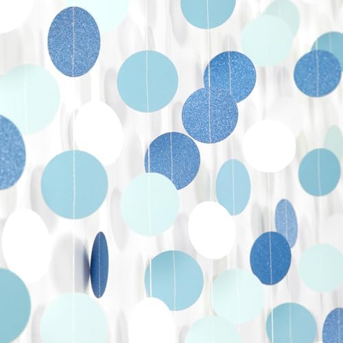 Amazon.com: Light-Baby Dusty-Blue White Party-Decoration Garland - 52ft ...