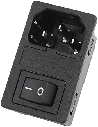 Amazon.com: 3 Pin IEC320 C14 Inlet Male Plug Power Socket Red Light ...