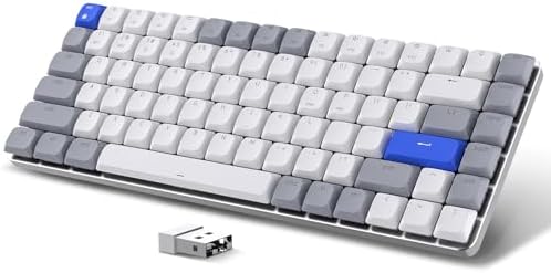 Amazon.com: AUSDOM 75% Mechanical Keyboard, 84 Keys Compact Low Profile ...