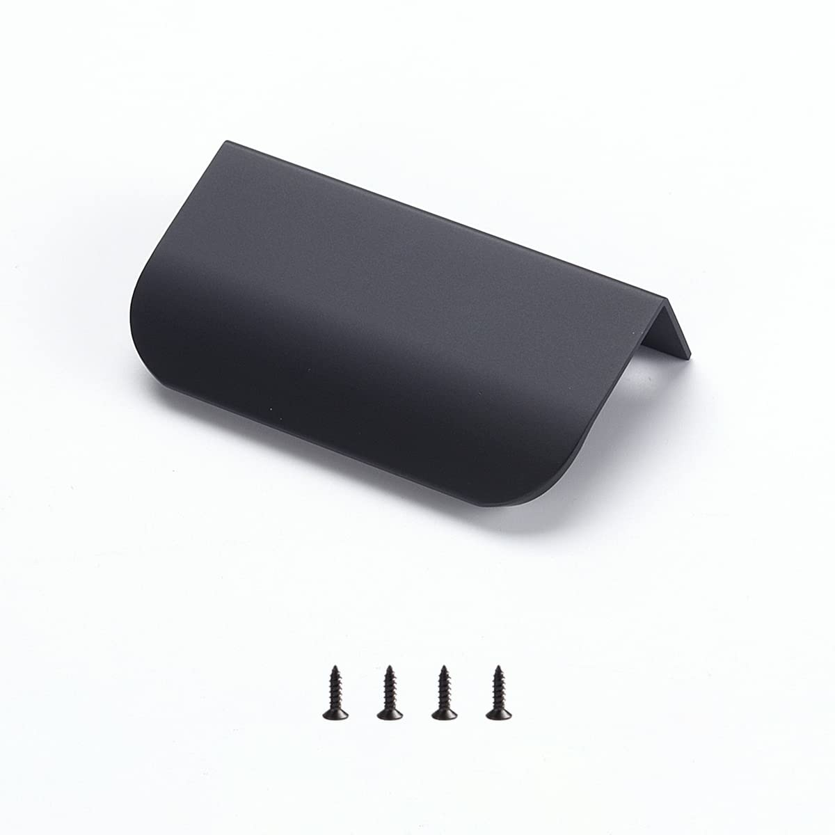 sunlithor Edge Black Finger Pulls for Cabinet Kitchen Hardware Drawer ...