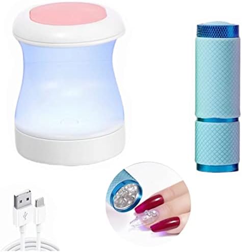 Amazon.com : 2PCS Mini LED Nail Lamp,Mini Gel Nail Polish Lamp Kit,16W ...