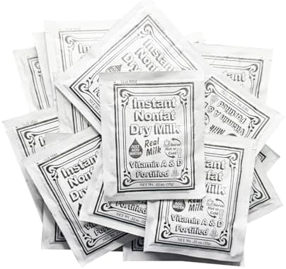 Amazon.com : Non-Fat Dry Milk Instant Mix Packets – 15g Each, 100 Pack ...