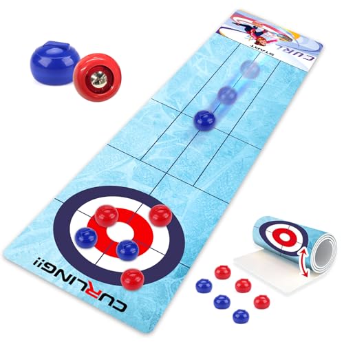 Kids Board Games, Tabletop Curling Strategy Game for Family Game Night ...