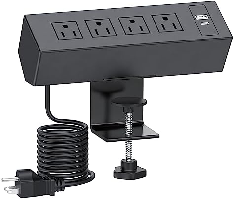 Amazon.com: Desk Clamp Power Strip, Haiaoyyds Desktop Charging Station ...