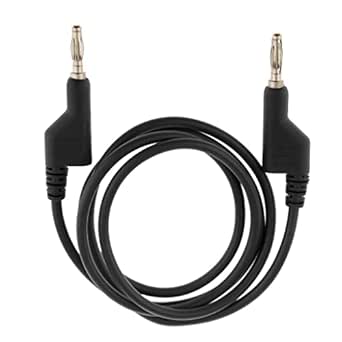 25A Copper Stackable Banana Plug Test Cable Lead Cord Black 1m ...