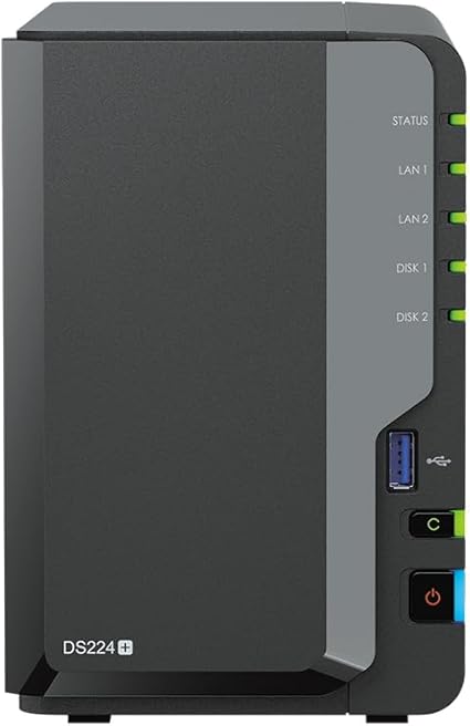 Amazon.com: Synology DiskStation DS224+ NAS Server with Celeron 2.0GHz ...