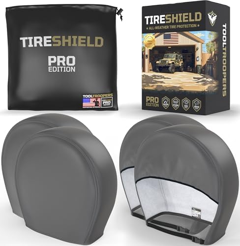 Amazon.com: TIRESHIELD PRO Tire Covers Set of 4 - Heavy Duty All ...