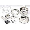 Amazon.com: Stainless Steel Fondue Pot Inox Set WZH 13-set Fuel Fondue ...