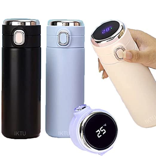 Treevy Vacuum Flask Bottle Thermometer Vacuum Insulated Water Bottle ...