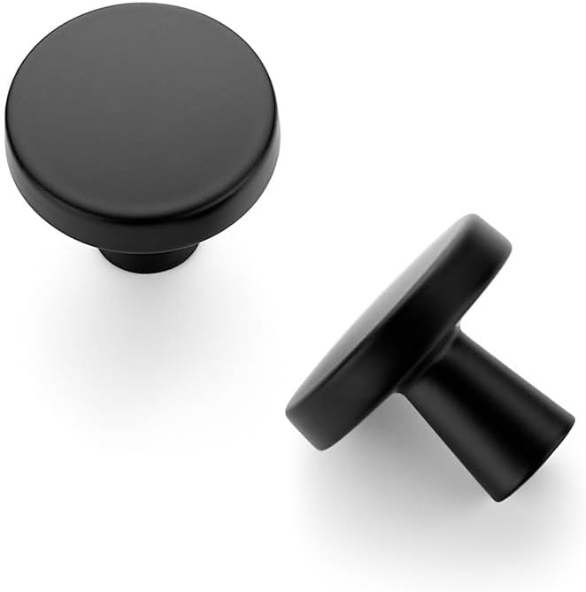 5Pack goldenwarm Black Cabinet Door Knobs T Bar Pull Knobs Drawer Knobs Cupboard Hardware ...