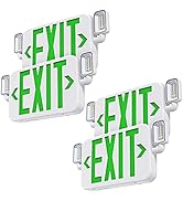 Amazon.com: Red LED Edge Lit Exit Sign Aluminum Housing AC 120-347V ...
