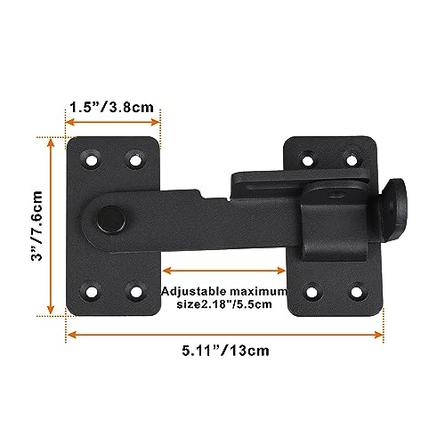 VANROUG Flip Latch Lock,90 Degre Heavy Duty Gate Latch with Padlock ...