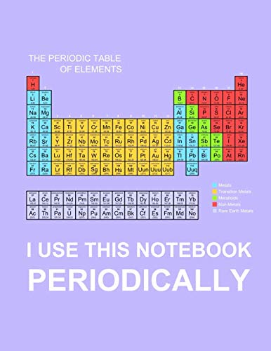 I Use this Notebook Periodically: Lilac Purple Funny Science Notebook ...