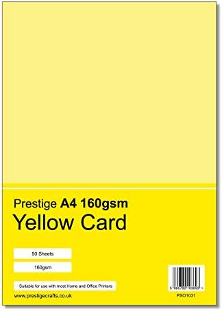 5 Star Office 938091 160 GSM A4 Tinted Card - Yellow (Pack of 250 ...