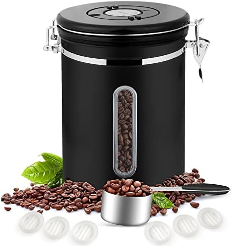 Dreamhigh® Coffee Bean Container 1.8 L with Transparent Window ...