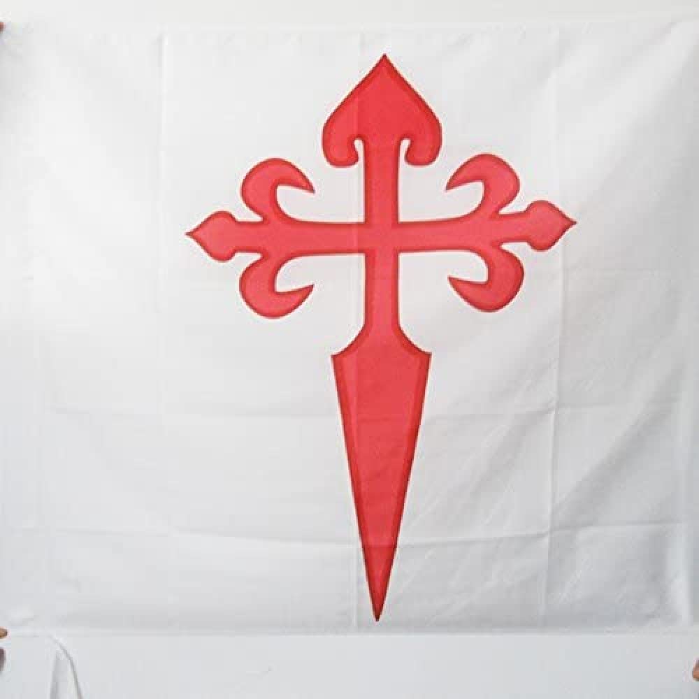Amazon.com : Order of Santiago Flag 3' x 3' for a pole - Cross of Saint ...