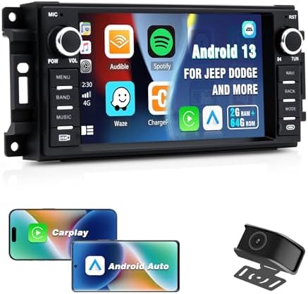 Amazon.com: Android 13 Car Stereo for Jeep Wrangler, Dodge, Chrysler, 7 ...