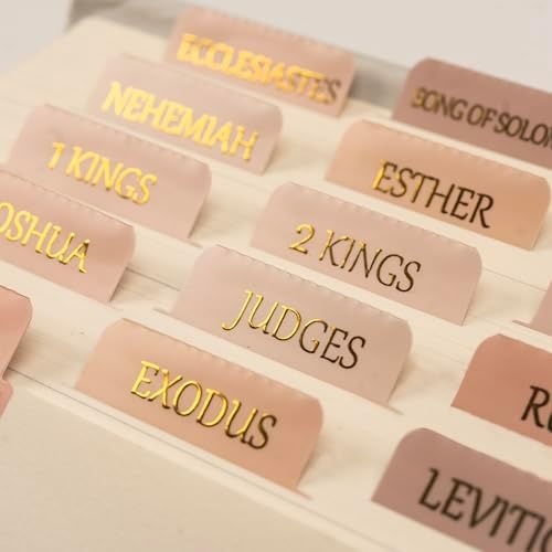 Amazon.com : Lumintutu Laminated Bible Tabs, Gold Foil Embossed Large ...