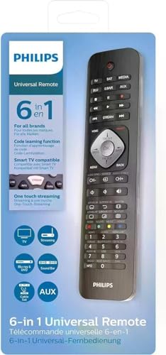 Philips SRP5016/10-6-in-1 Universal Remote Control Learning Buttons ...