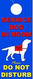 Service Dog in Room - Do Not Disturb Double Sided Door Hangers - Pack ...