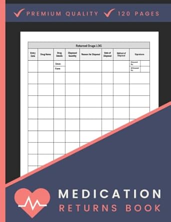 Medication Returns Book: Returned Drugs Log Book to Record Returned and ...
