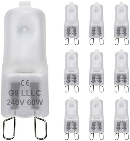 Long Life Lamp Company 10 Pack G9 60w Frosted Halogen Bulbs 240v ...