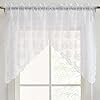 Amazon.com: HLC.ME Jolene Floral Rod Pocket Lace Short Cafe Swags for ...
