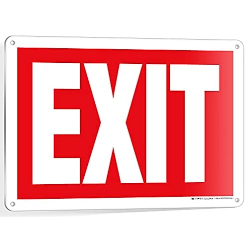 Snapklik.com : iSYFIX Exit Sign 1 Pack 10x7 Inch 100% Rust Free .040 ...
