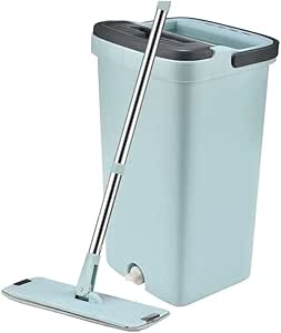 KOKSI Flat Mop and Squeeze Bucket Set for Dry and Wet Cleaning - Ideal ...