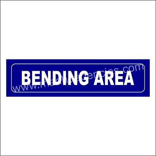 Bending Area Sign Board in 3mm Thick Foam Sheet (12" X 3") : Amazon.in ...