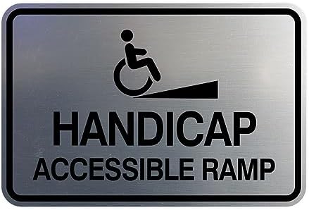Amazon.com : Signs ByLITA Classic Framed Handicap Accessible Ramp ...