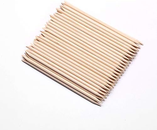 Amazon.com : 200 Pieces Orange Sticks for Nails Wood Cuticle Pusher ...