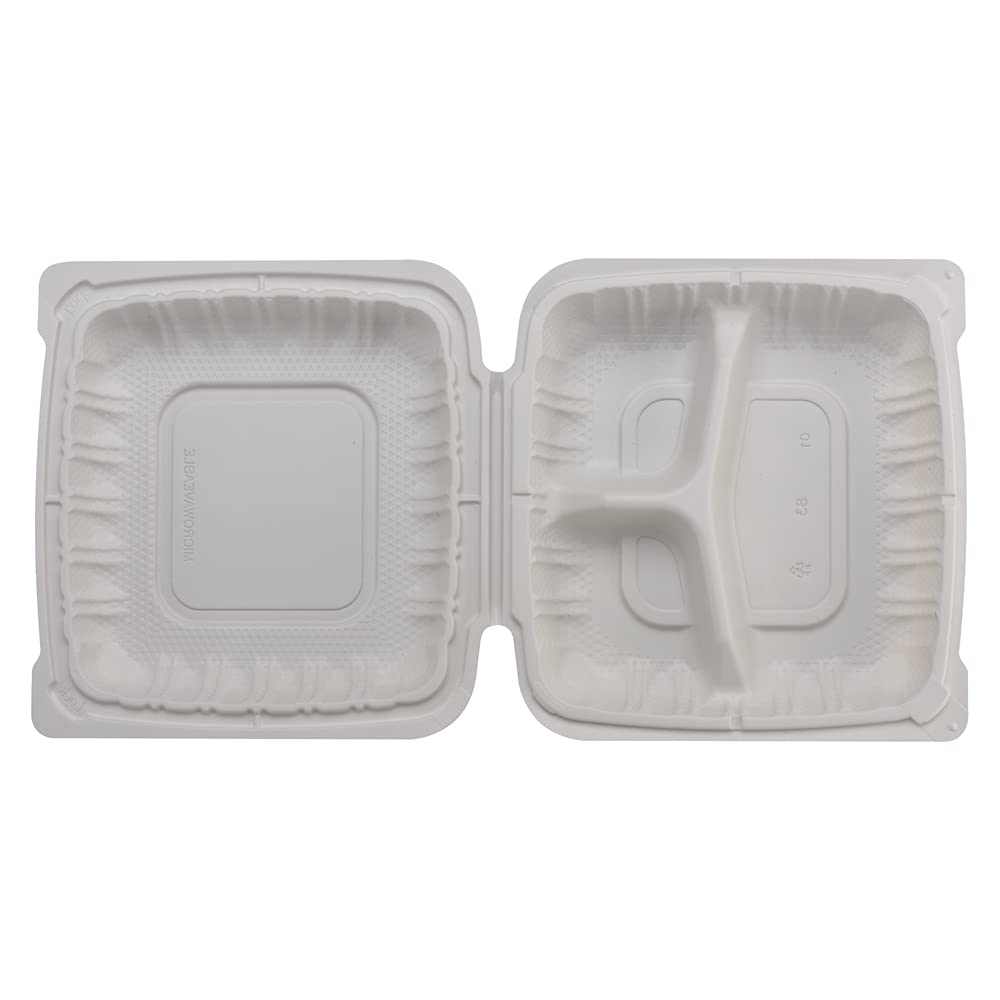 Snapklik.com : TIYA Clamshell Food Containers - White Bulk 150 Pack ...