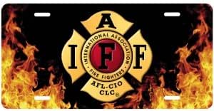 Amazon.com: IAFF Flame License Plate : Automotive